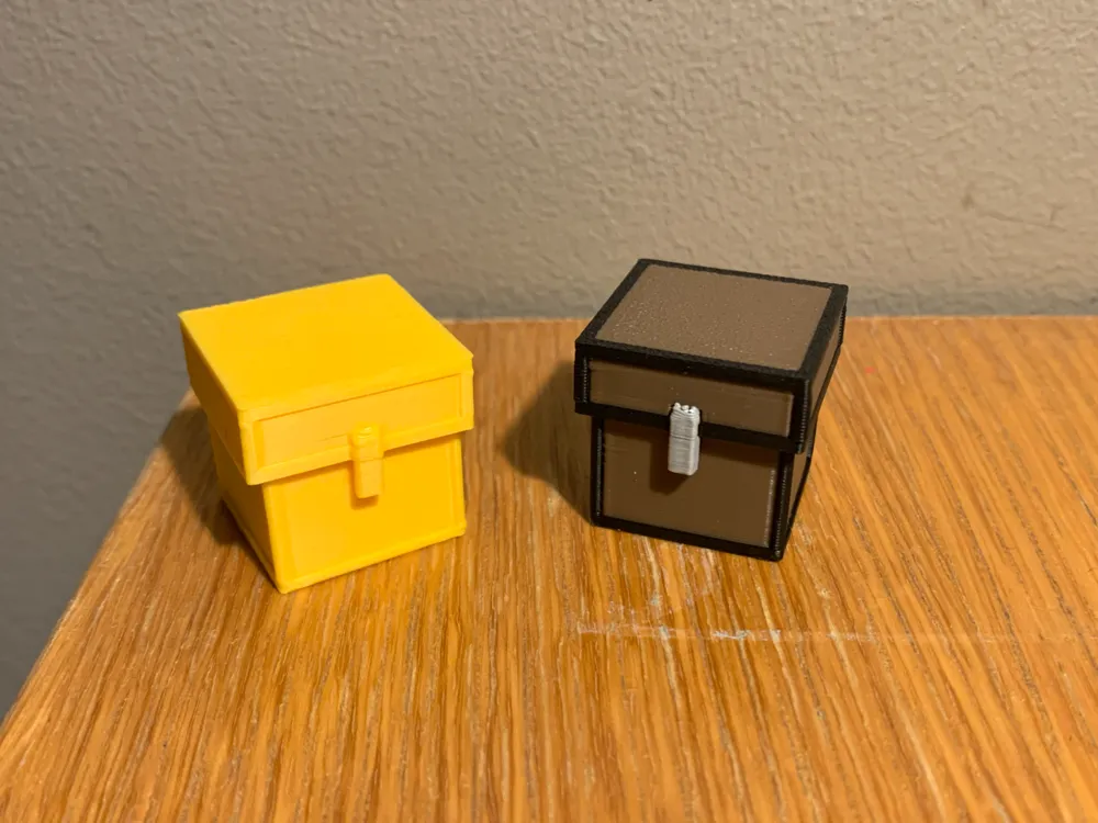 Minecraft chest clicky fidget keychain - Free 3D Print Model - MakerWorld