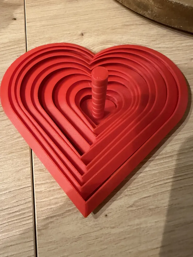 Layered Heart Decoration - Free 3D Print Model - MakerWorld