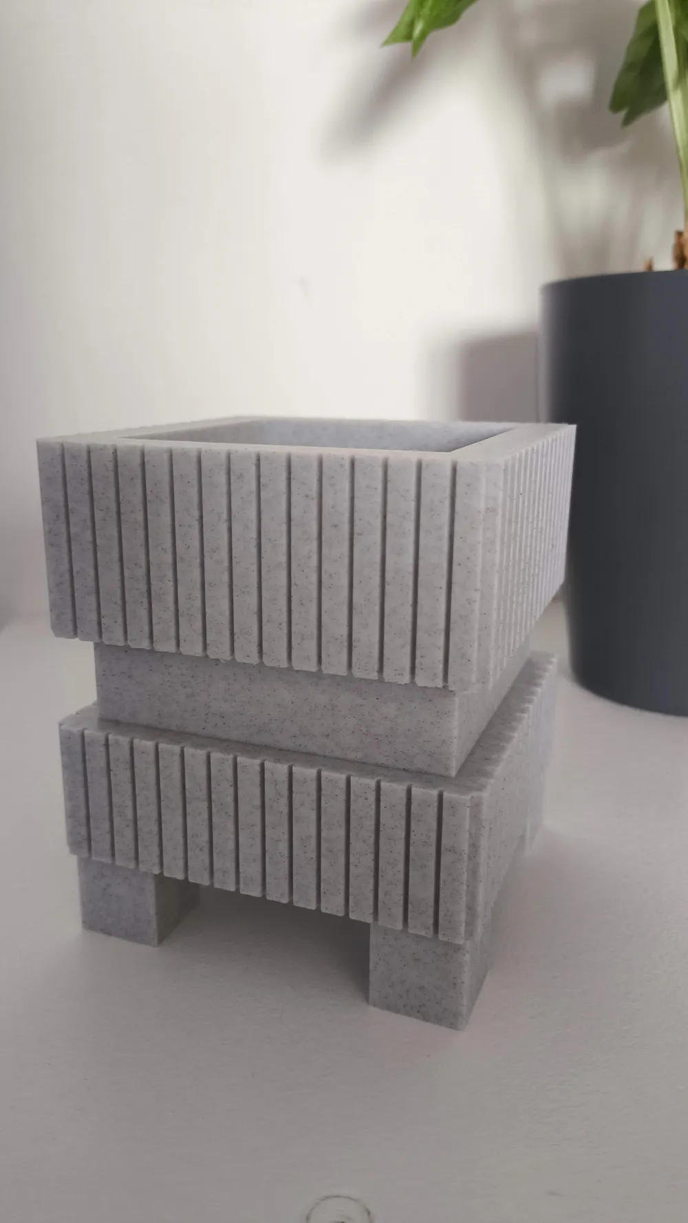 PILAR - Brutalist Succulent Planter - Free 3D Print Model - MakerWorld