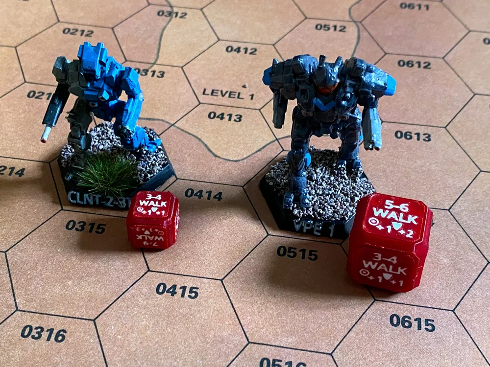 BattleTech - Movement Dice by zzv347 MakerWorld: Download Free 3D Models