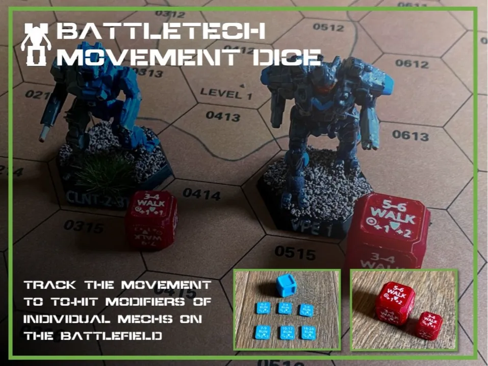 BattleTech - Movement Dice by zzv347 MakerWorld: Download Free 3D Models
