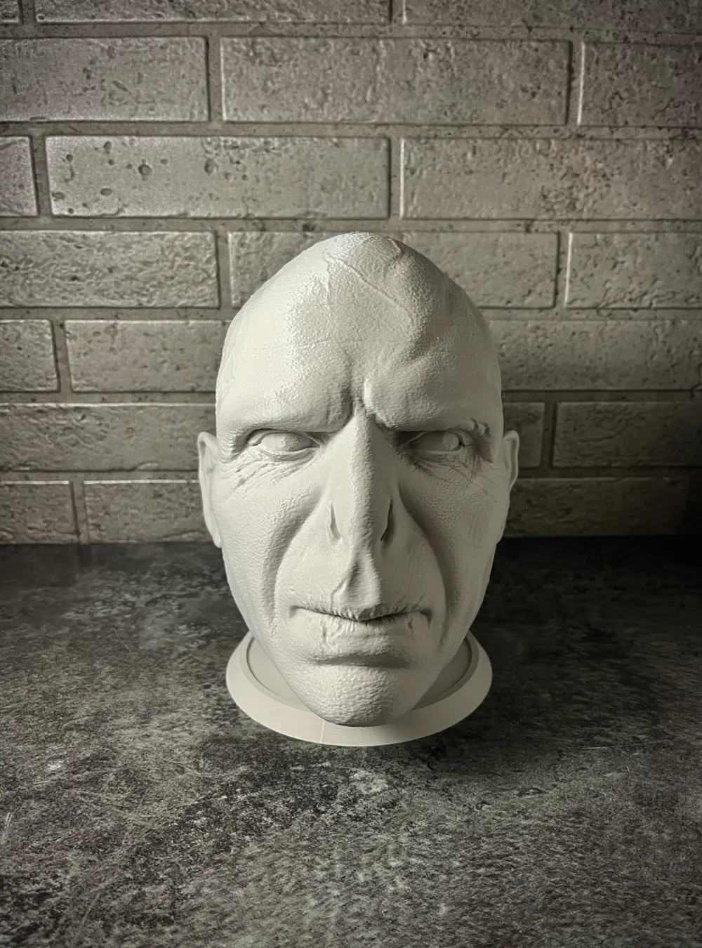 Headphone Stand - Lord Voldemort bust Remixed by Fuzzy MakerWorld: Download Free 3D Models