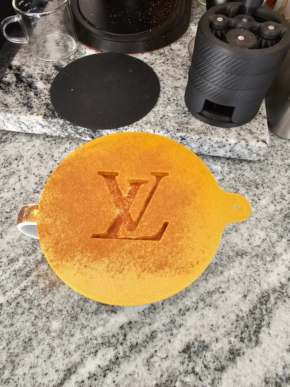 Perfect Louis Vuitton Latte Art Stencil by Perfect Prints - MakerWorld