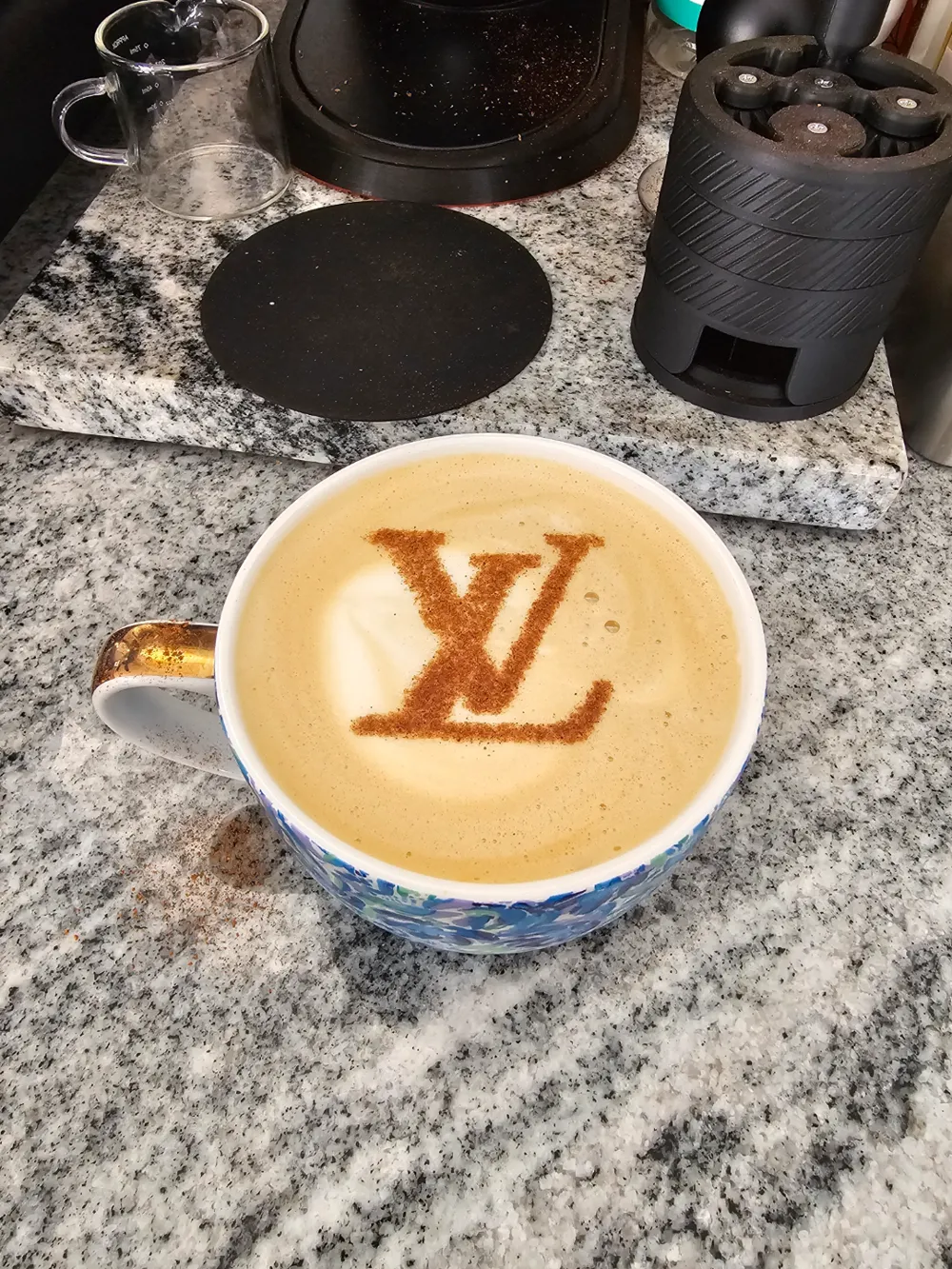 Perfect Louis Vuitton Latte Art Stencil by Perfect Prints - MakerWorld