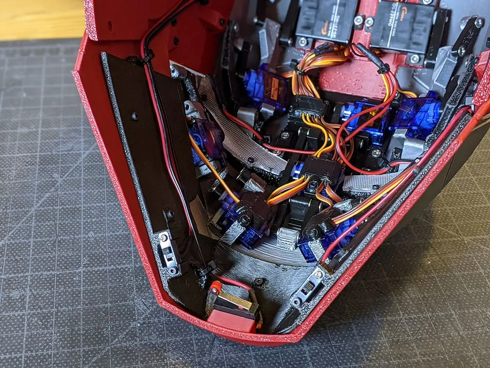 Iron Man MK5 Helmet 10 servos detailed instruction, modified for easier ...