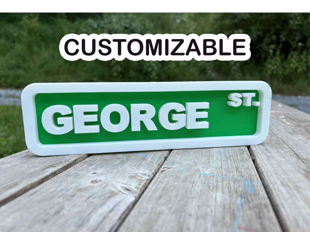 Customizable table top street sign by Tinker Link MakerWorld: Download ...