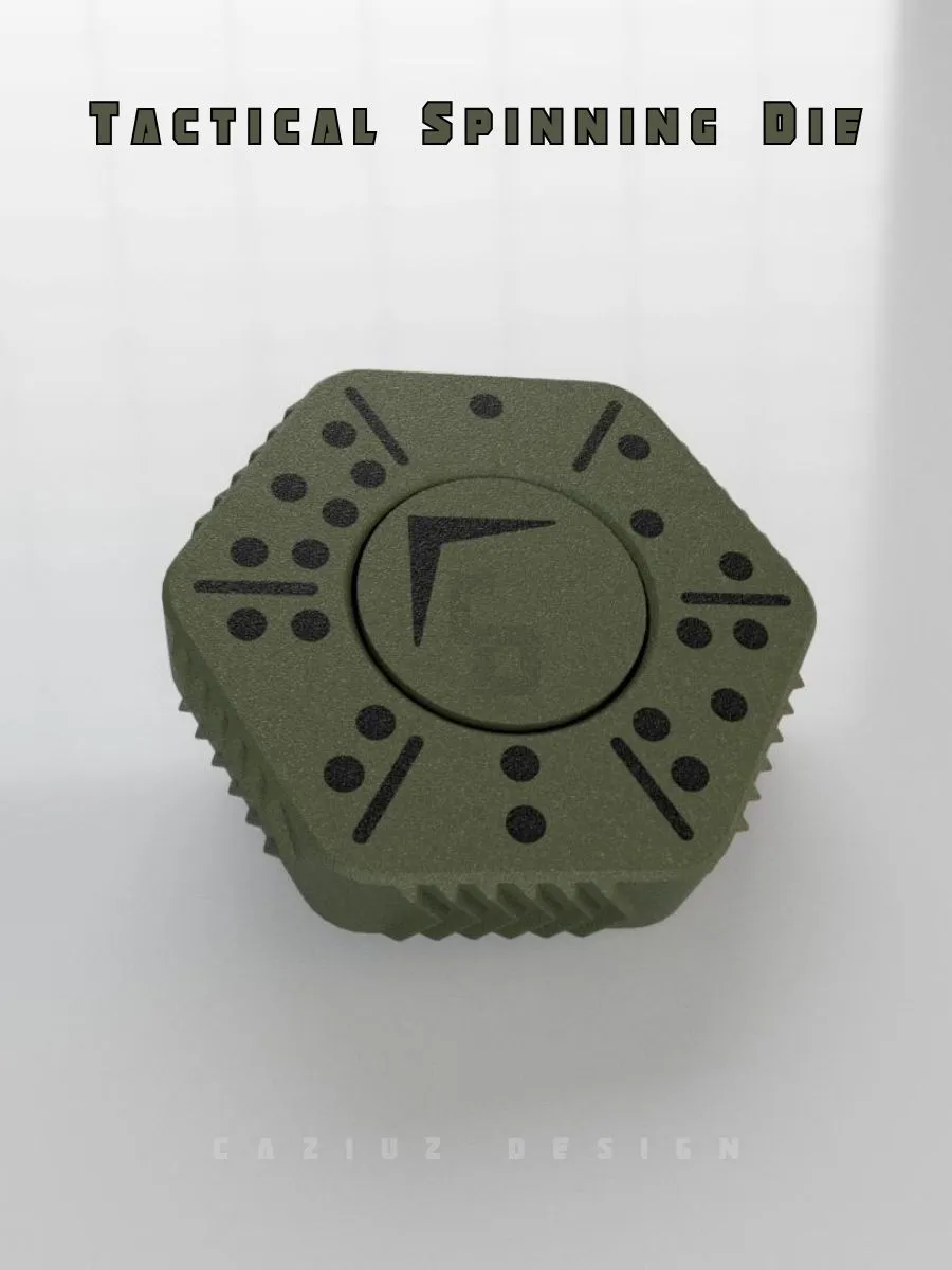 Tactical Hexagonal Spinner Die by Caziuz Designs MakerWorld: Download ...