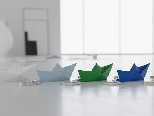 llavero barco de papel - Modelo de impresión 3D gratuito - MakerWorld