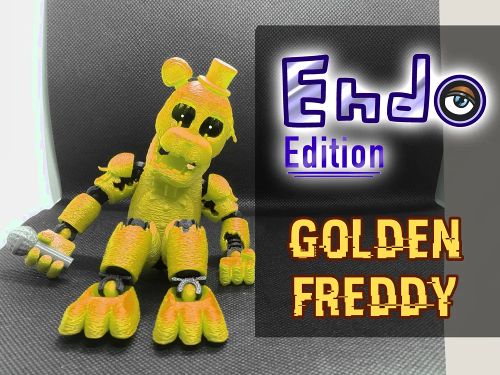 GOLDEN FREDDY articulated figure #EndoEdition - Free 3D Print Model ...
