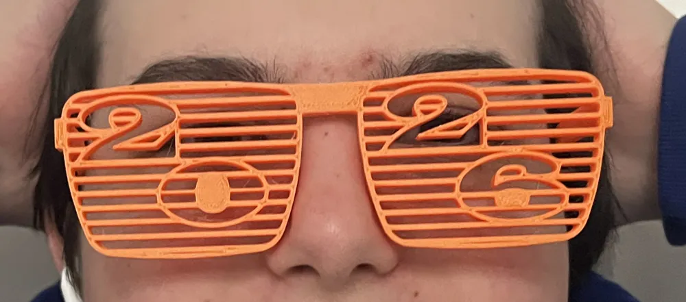 2026 New Year’s Party Glasses - Free 3D Print Model - MakerWorld