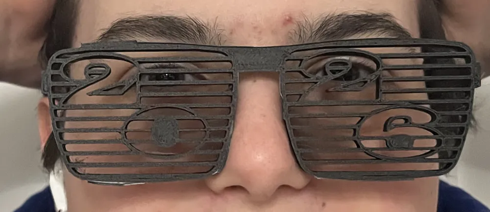 2026 New Year’s Party Glasses - Free 3D Print Model - MakerWorld