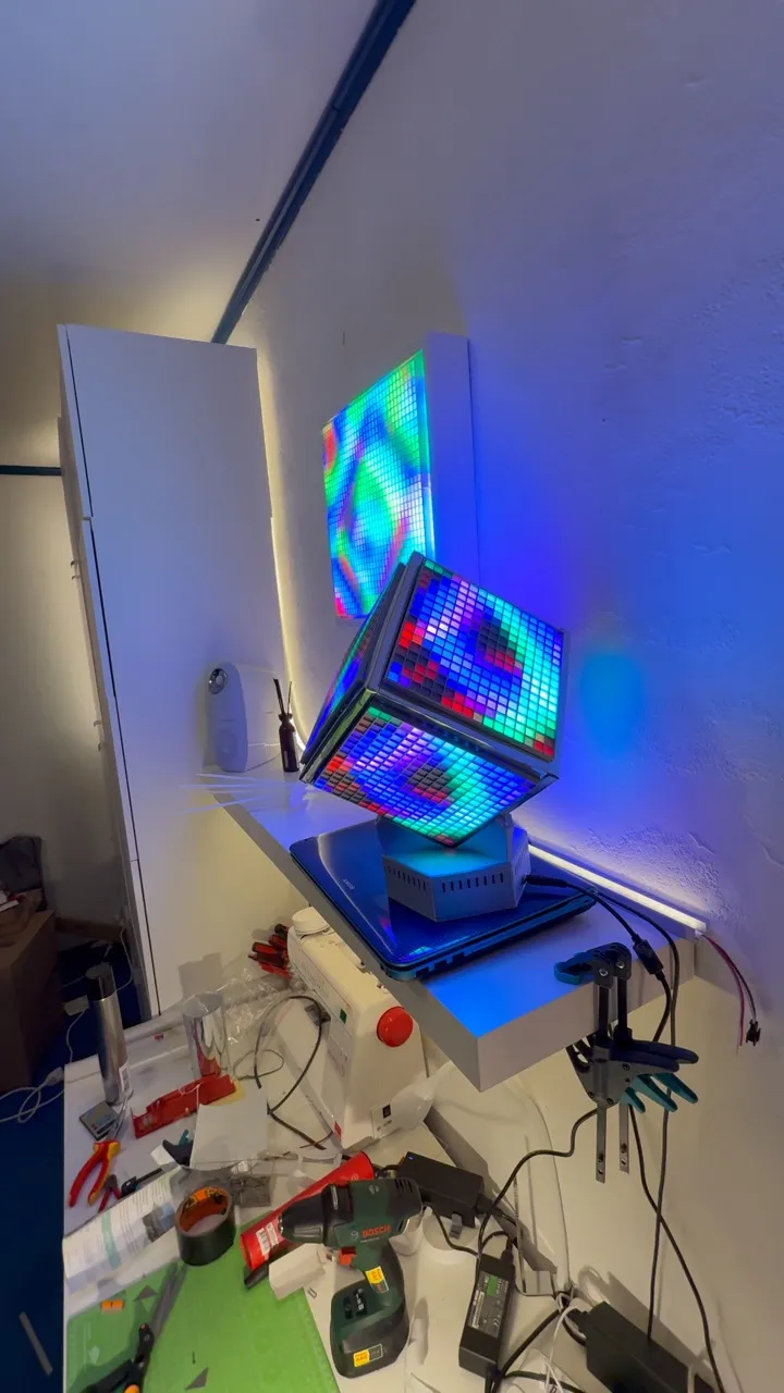 WLED Cube 16x16 Lamp: Dynamic RGB Light Sculpture by JFG3rd MakerWorld ...