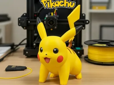 Pikachu Pokemon Figure - Free 3D Print Model - MakerWorld