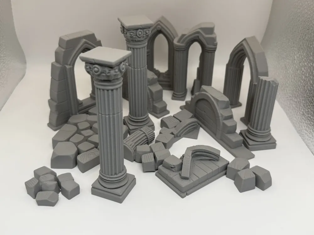 ruins set for dungeons and dragons DND - Free 3D Print Model - MakerWorld