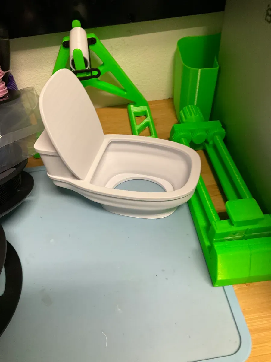 Bambu X1 Butt poop chute cover and Toilet poop bin Remixed by dorkytom - MakerWorld