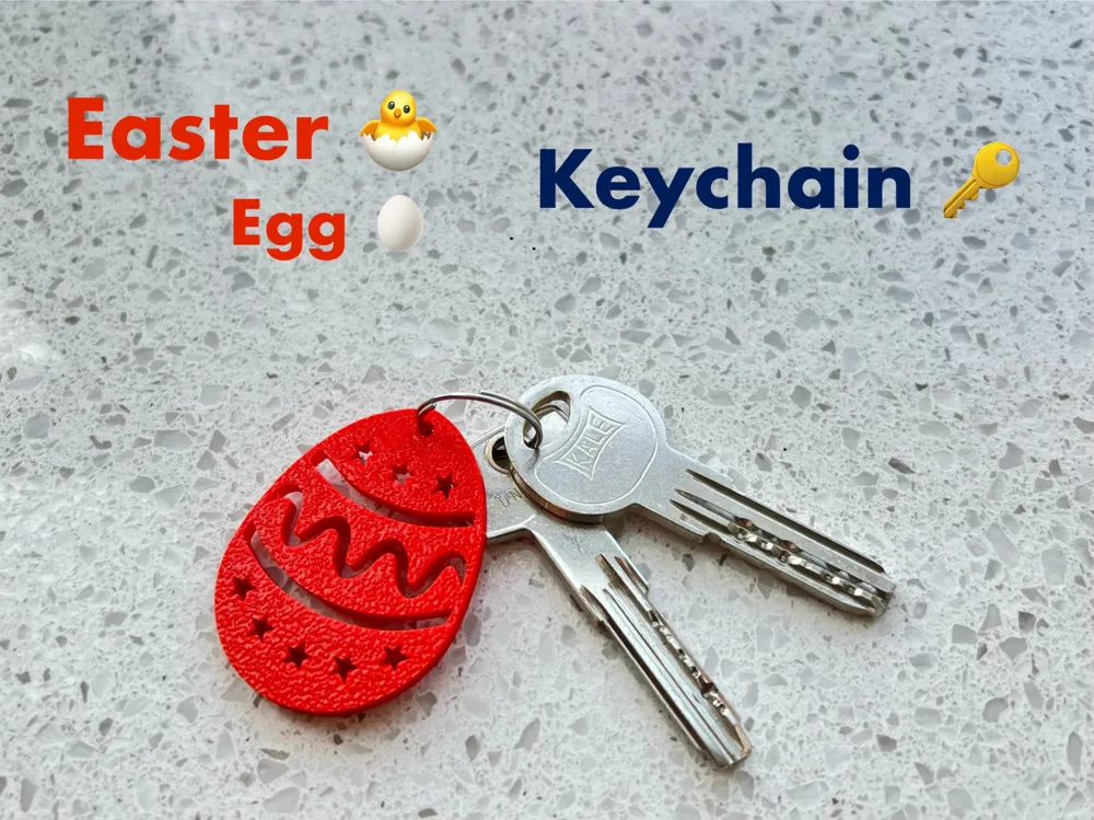 Easter egg keychain by pastvolodymyr - MakerWorld