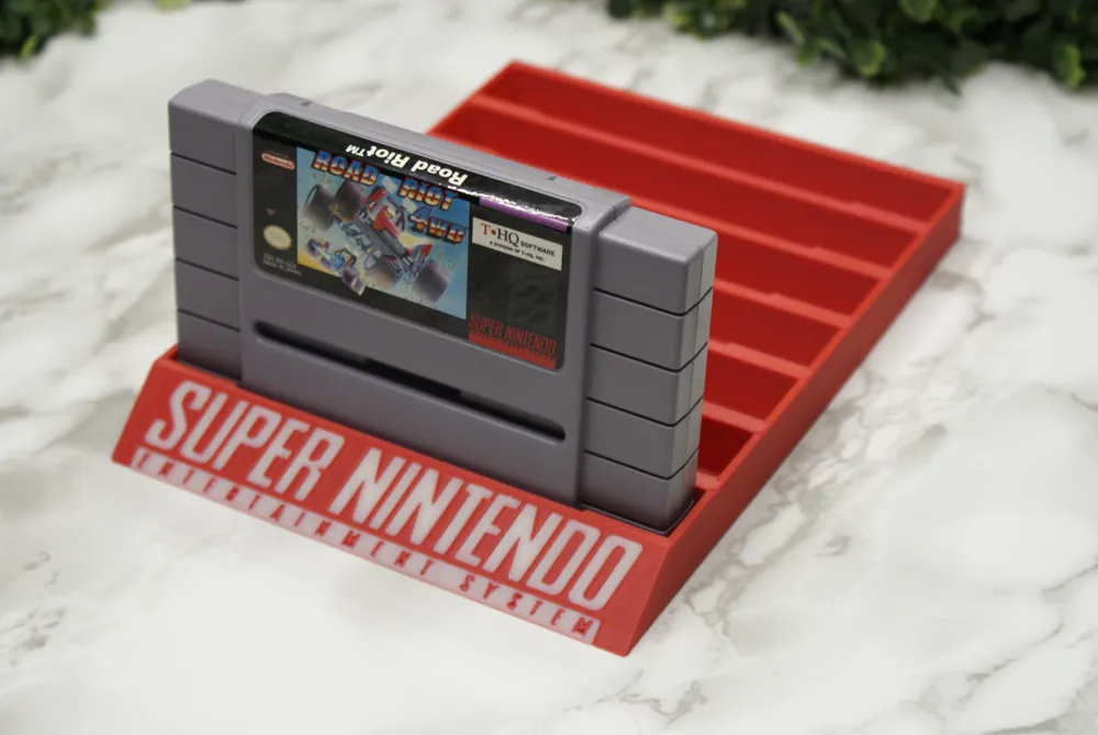 SNES NINTENDO GAME HOLDER CARTRIDGE CASE by 3dprintsssss - MakerWorld