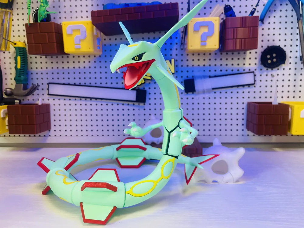 Pokémon — Rayquaza (Multi-color Assembly) by 手残的Leo - MakerWorld