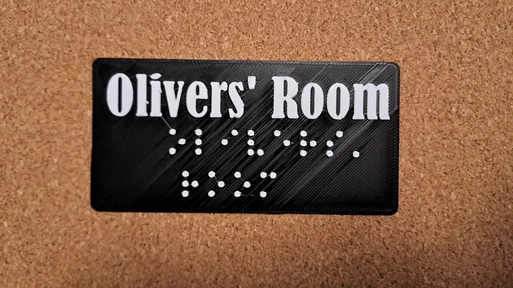 Braille name - Oliver's Room by 3DPS-J - MakerWorld