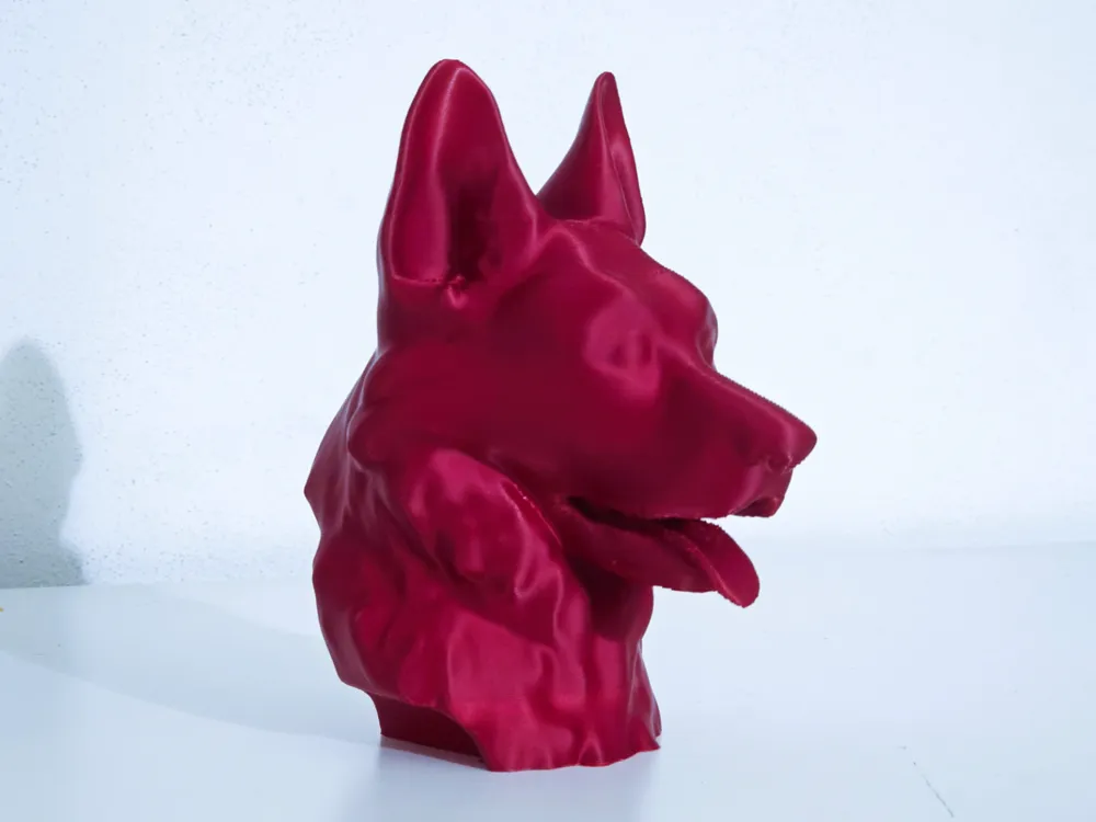 German Shepherd head sculpture - Free 3D Print Model - MakerWorld