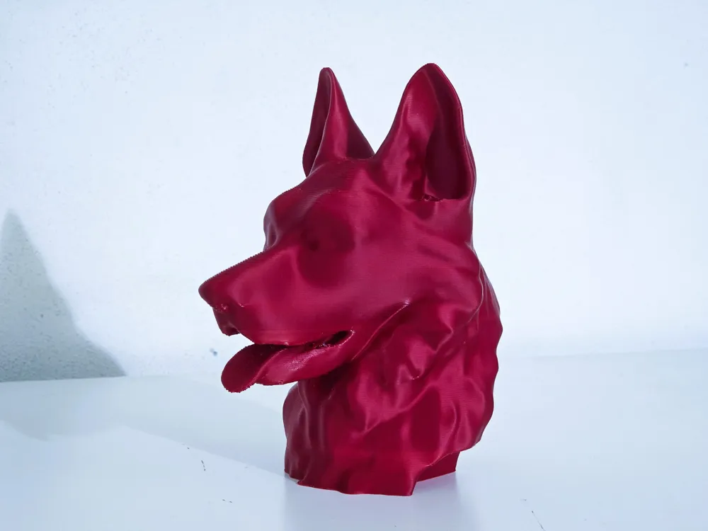 German Shepherd head sculpture - Free 3D Print Model - MakerWorld