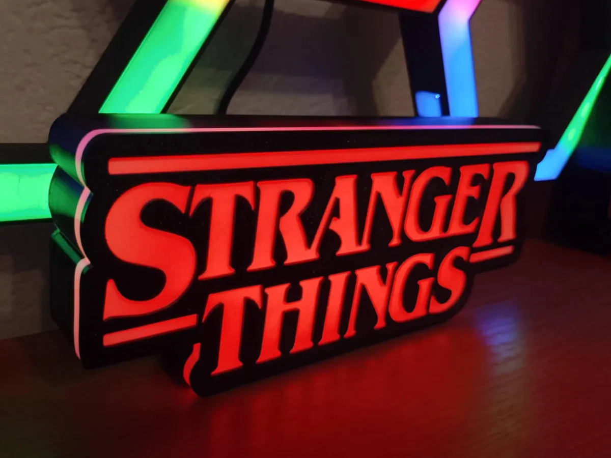 STRANGER THINGS – RGB LED Leuchtschild | Wand& Dekoration – Kostenloses ...