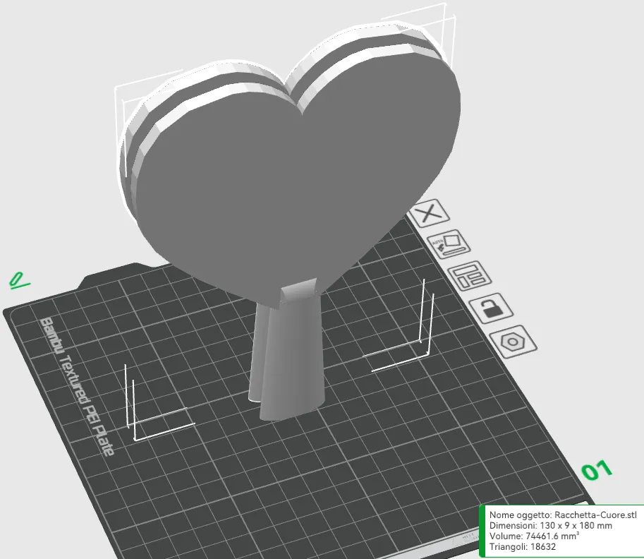 Heart-shaped ping pong paddle by snake3d MakerWorld: Download Free 3D ...