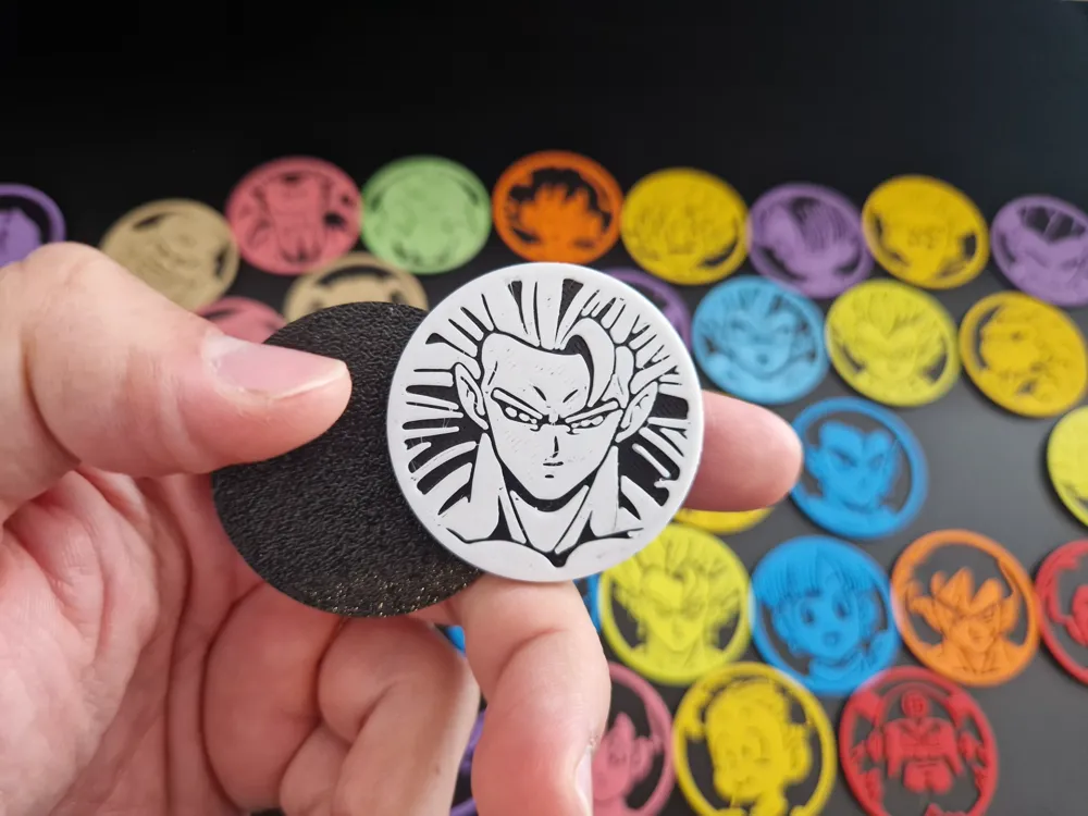 Super Saiyan 3 Goku (DBZ) collectible coin - Free 3D Print Model ...