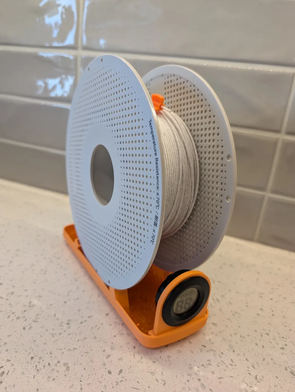 Dry filament spool container desiccant hygrometer - Free 3D Print Model ...