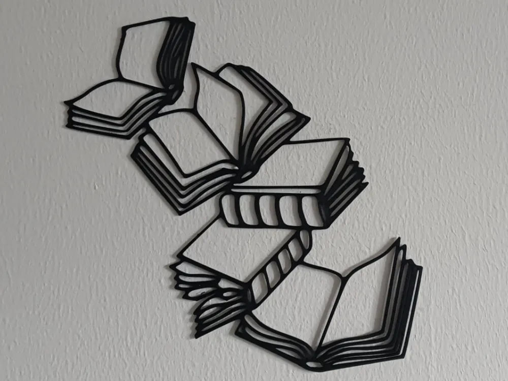 Flying Books Wall decoration - Free 3D Print Model - MakerWorld