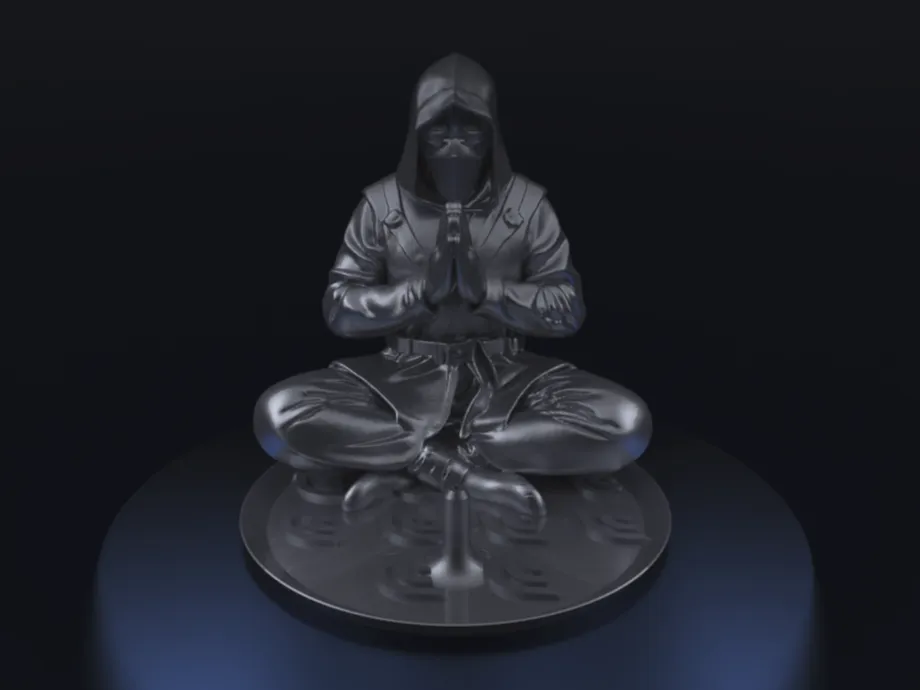 Ninja meditating warrior - incense stick holder by Oneshotblu ...