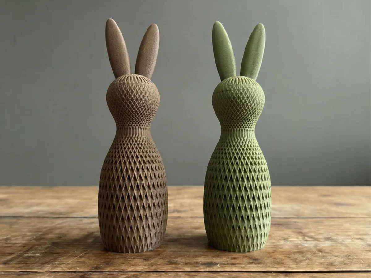 Modern Geometric Easter Bunny Sculpture - Free 3D Print Model - MakerWorld