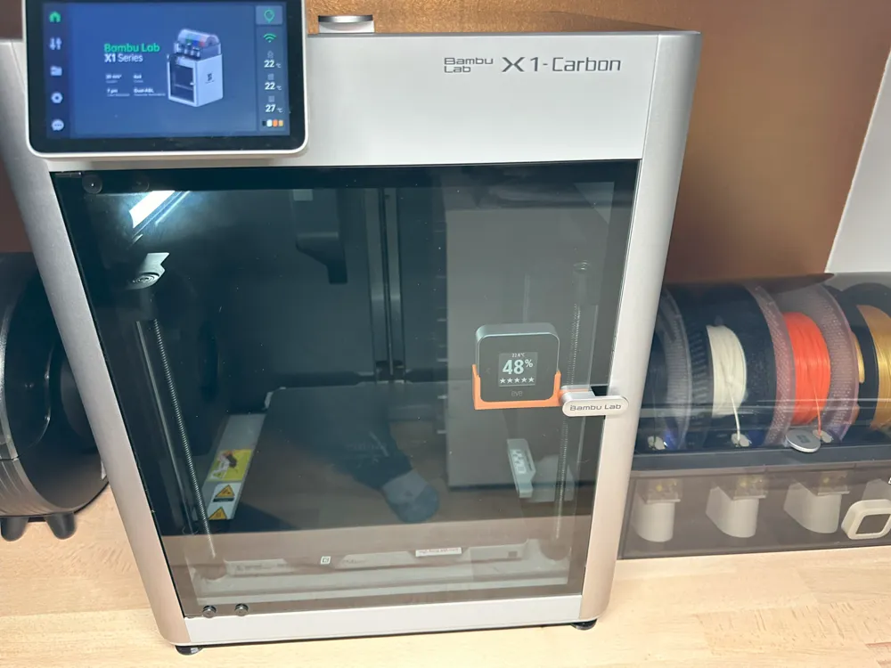 EVE Room VOC & humidity & temperature sensor mounted inside for Bambu ...