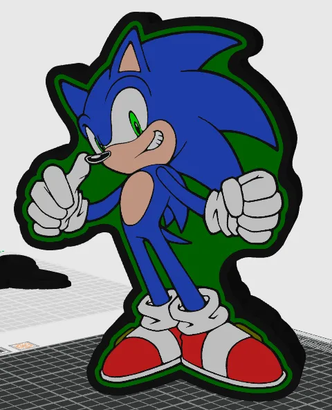 Modern Sonic the Hedgehog Light Box by EmBy Designs - MakerWorld