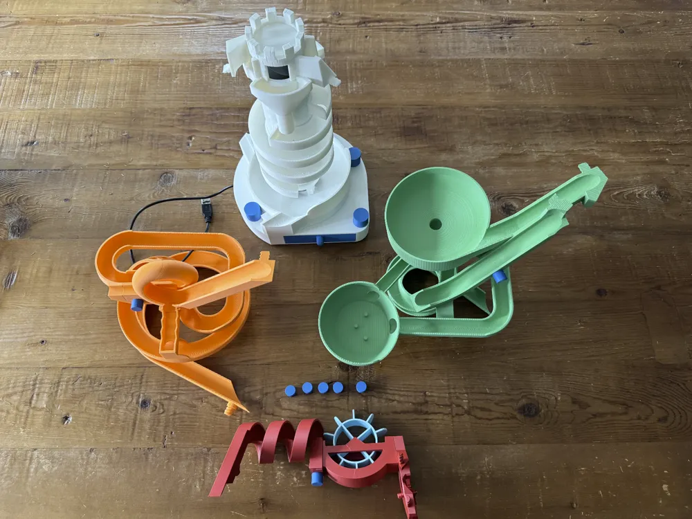 Tower Marble Run v8 / v9 by MplusM MakerWorld: Download Free 3D Models