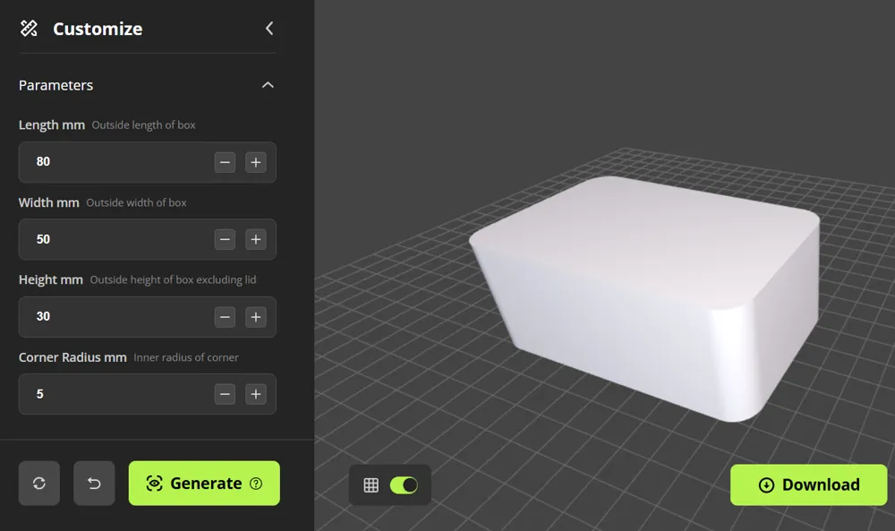 Slide Box - Customize or small ready print by Derek MakerWorld: Download Free 3D Models