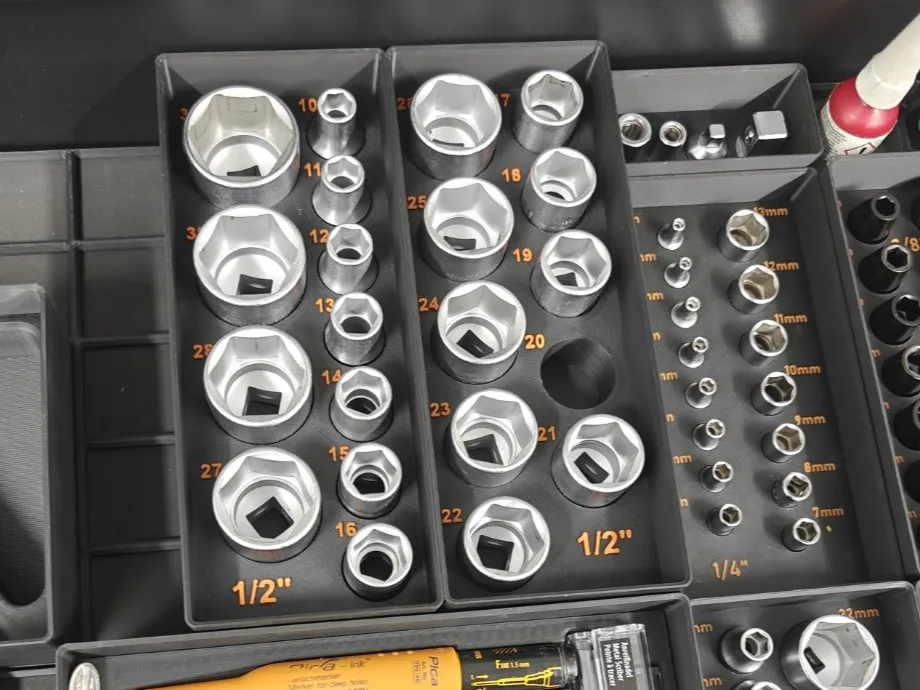 Gridfinity 1/2" socket holder Stahlwille - Free 3D Print Model - MakerWorld