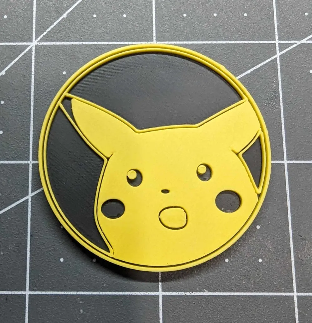 Surprised Pikachu Pokemon Coin by joeythatoneguy - MakerWorld
