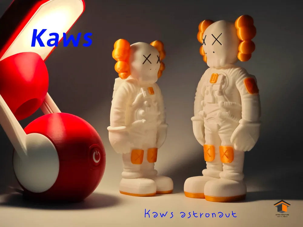 Kaws astronaut-Color separation printing - Free 3D Print Model - MakerWorld