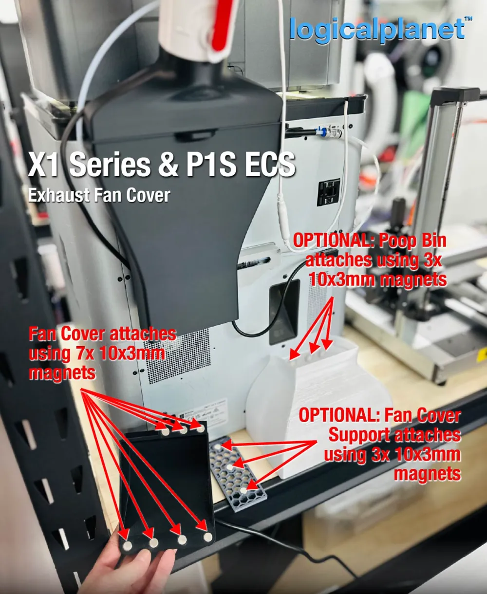 BambuLab X1 Series & P1S Exhaust Capture System v3 - Free 3D Print ...