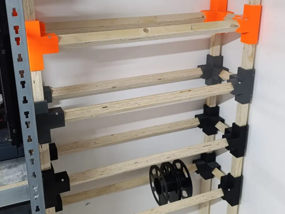 Filament shelf for 35 mm wooden beams - Free 3D Print Model - MakerWorld