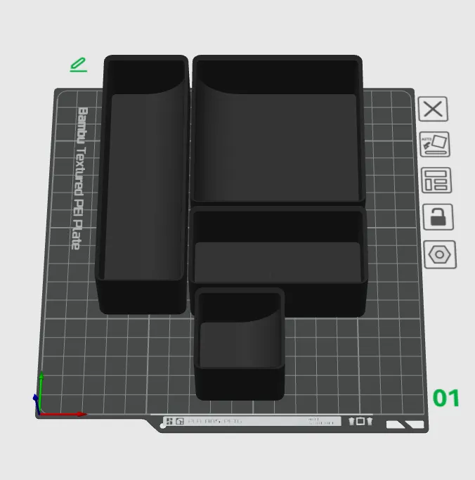 Gridfinity Bins Four Sizes w/Slope & Label Options by MakerMorph MakerWorld: Download Free 3D Models