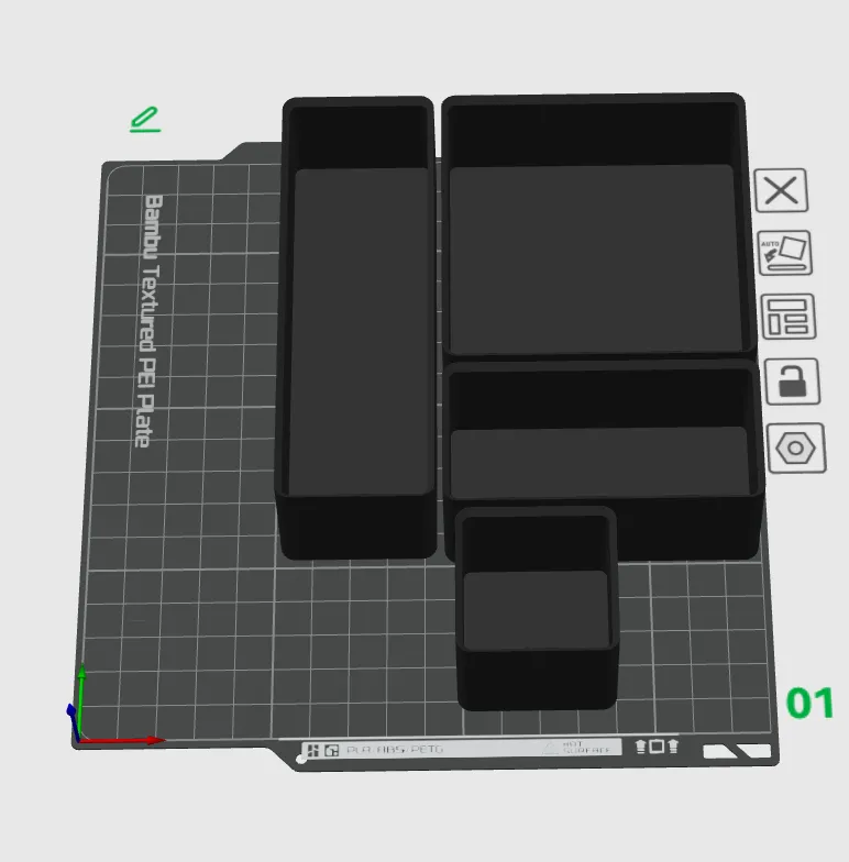 Gridfinity Bins Four Sizes w/Slope & Label Options by MakerMorph ...