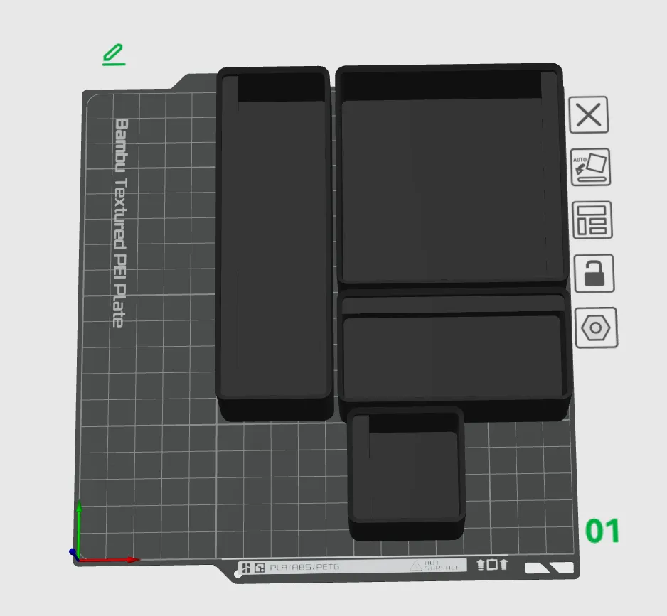 Gridfinity Bins Four Sizes w/Slope & Label Options by MakerMorph MakerWorld: Download Free 3D Models