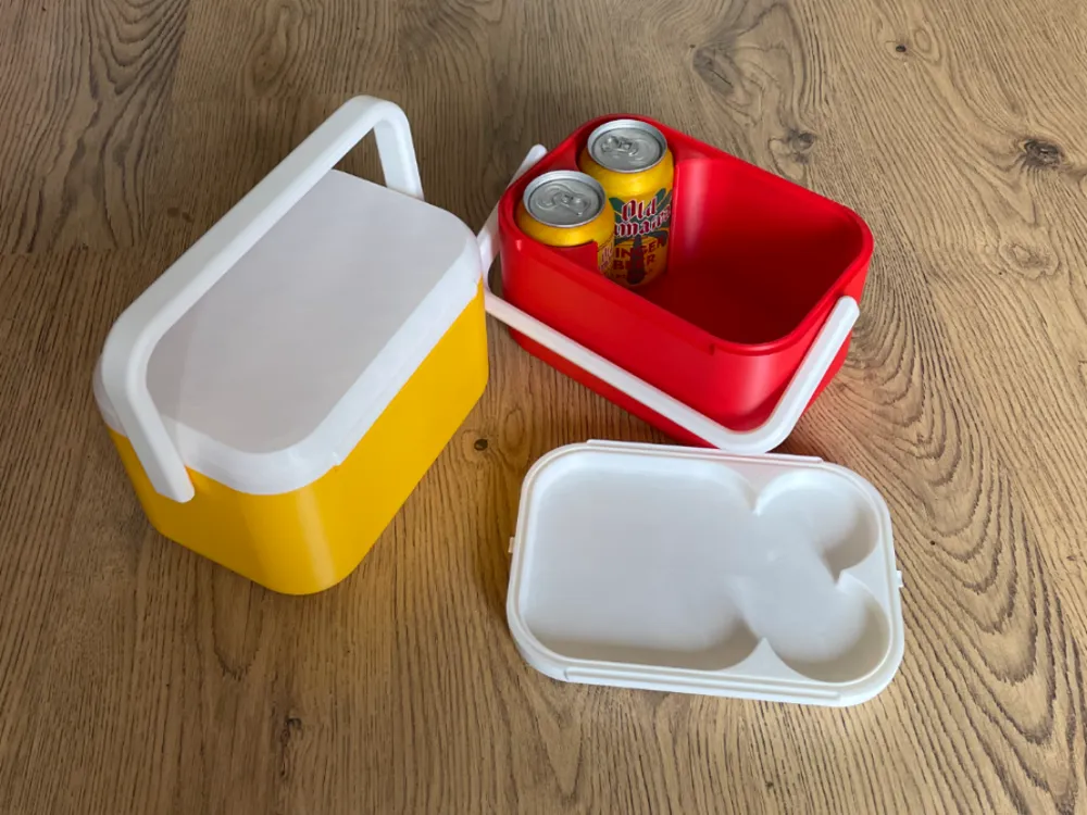 Drinks Can Caddy Lunch Box for 2x 330ml cans - Free 3D Print Model ...