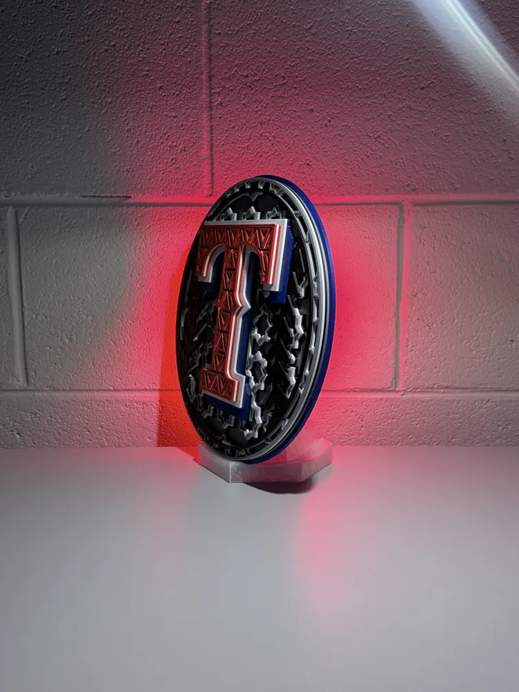 Texas Rangers Dimensional Mosaic - Free 3D Print Model - MakerWorld