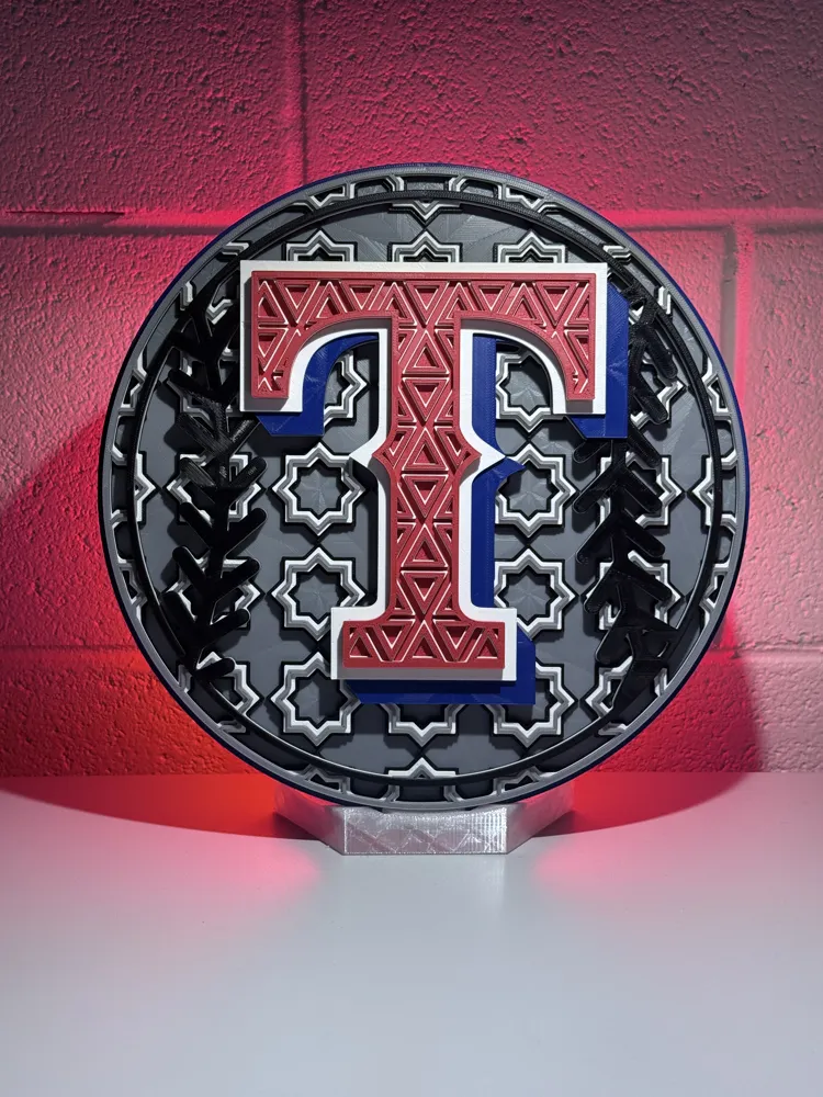 Texas Rangers Dimensional Mosaic - Free 3D Print Model - MakerWorld