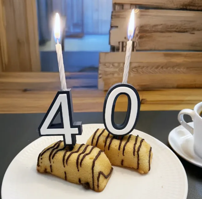 Birthday Cake Numbers & candle holder Remixed by Martin - MakerWorld