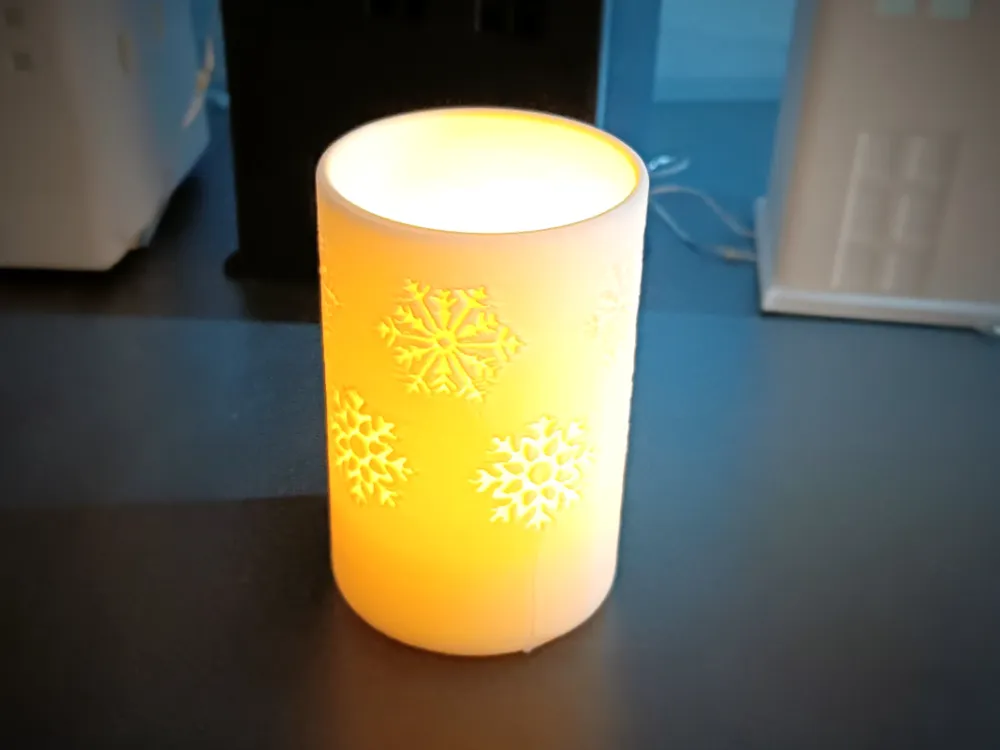 LED Tea Light Holder in Snowflake Design by Mellowman - MakerWorld