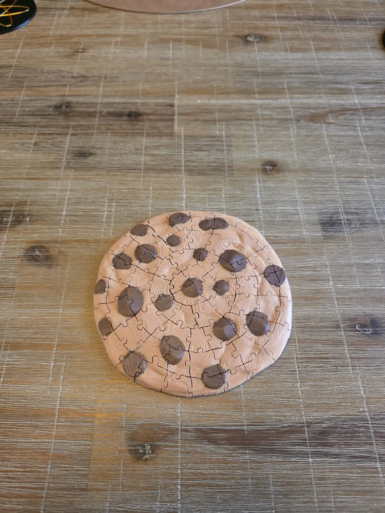 Chocolate chip cookie puzzle - Free 3D Print Model - MakerWorld